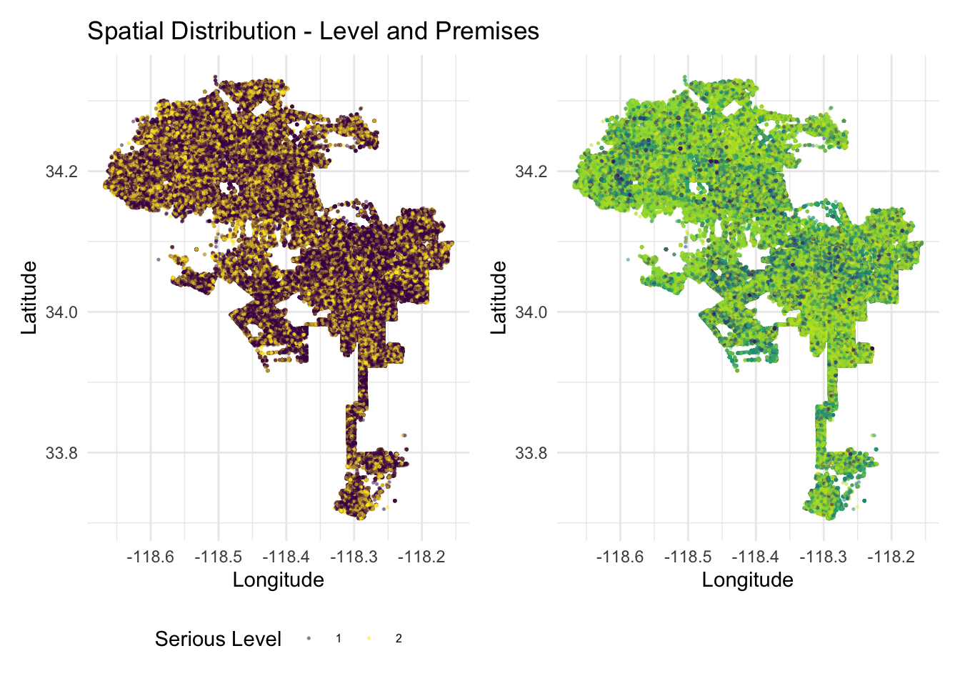 LA Crime Trends Over Locations
